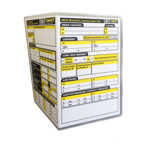 Ref Smart NFHS Lacrosse Game Card – Ref Smart Products, Inc
